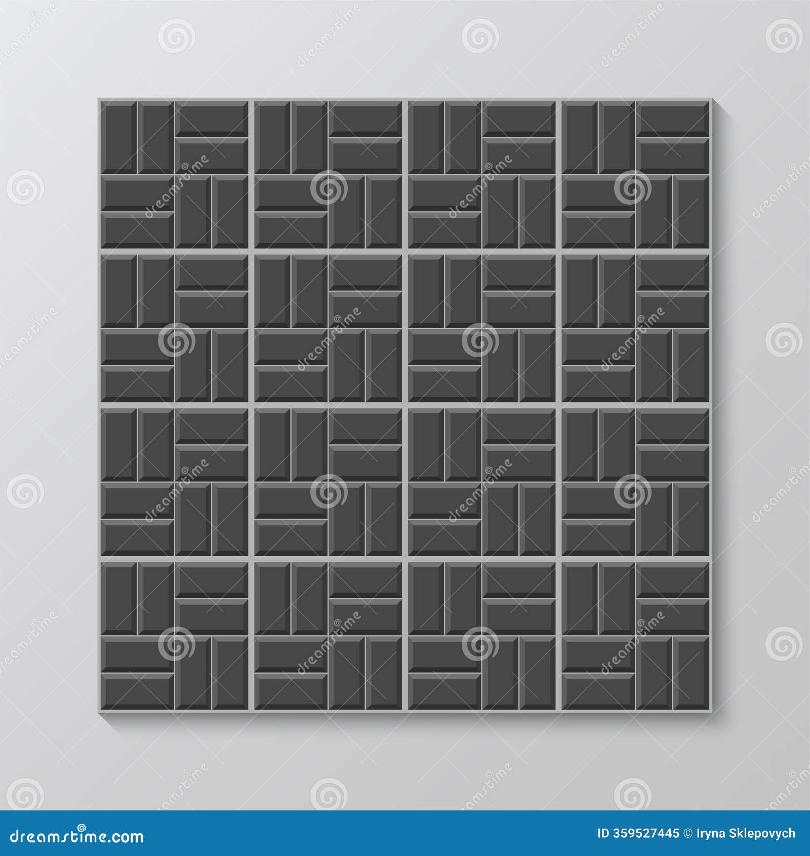 Seamless Tile Subway Wall. Paved Floor. Vintage Rectangle Brickwall ...