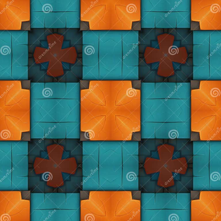 Seamless Tileable Abstract Background Pattern with Symmetrical Form ...