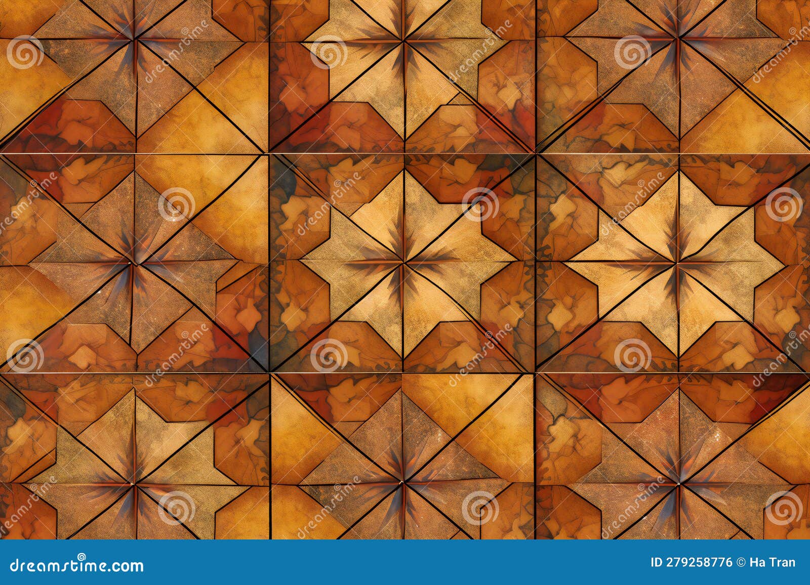 Seamless Tileable Abstract Pattern Based on Stained Glass Window in ...
