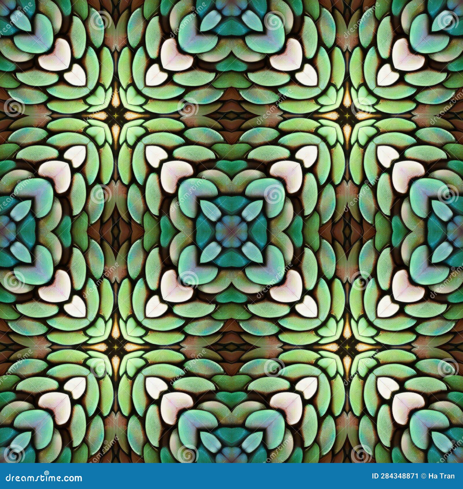Seamless Tileable Abstract Pattern in Stained-glass Window Style Stock ...