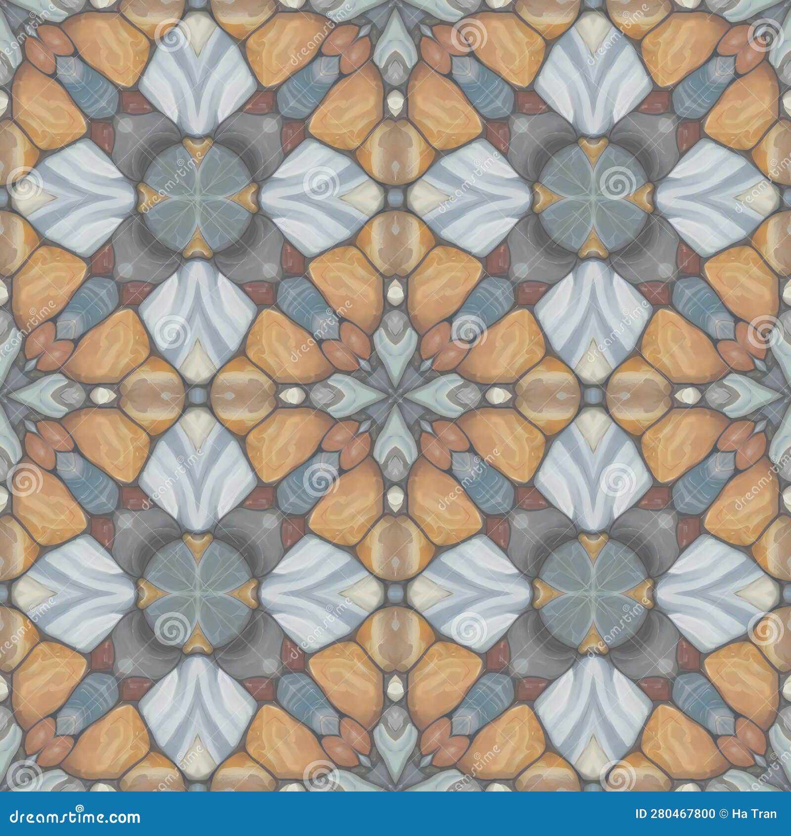 Seamless Tileable Decorative Pattern in Stained-glass Window Style ...
