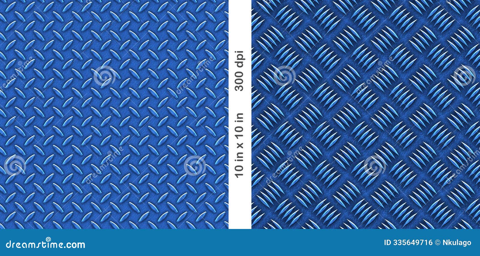 Set of 2 Diamond Metal Plate Designs. Seamless Patterns. Stock ...