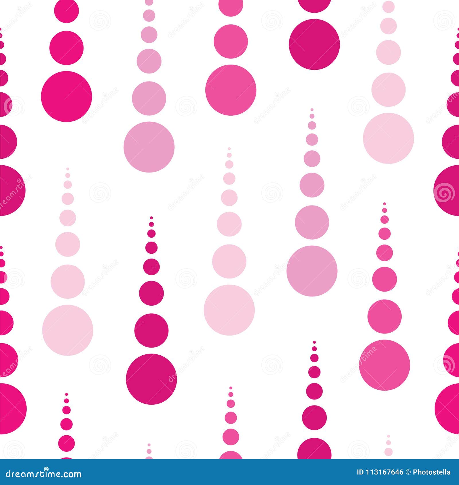 Seamless Tileable Pattern with Circles in Pink Shades Stock Vector ...