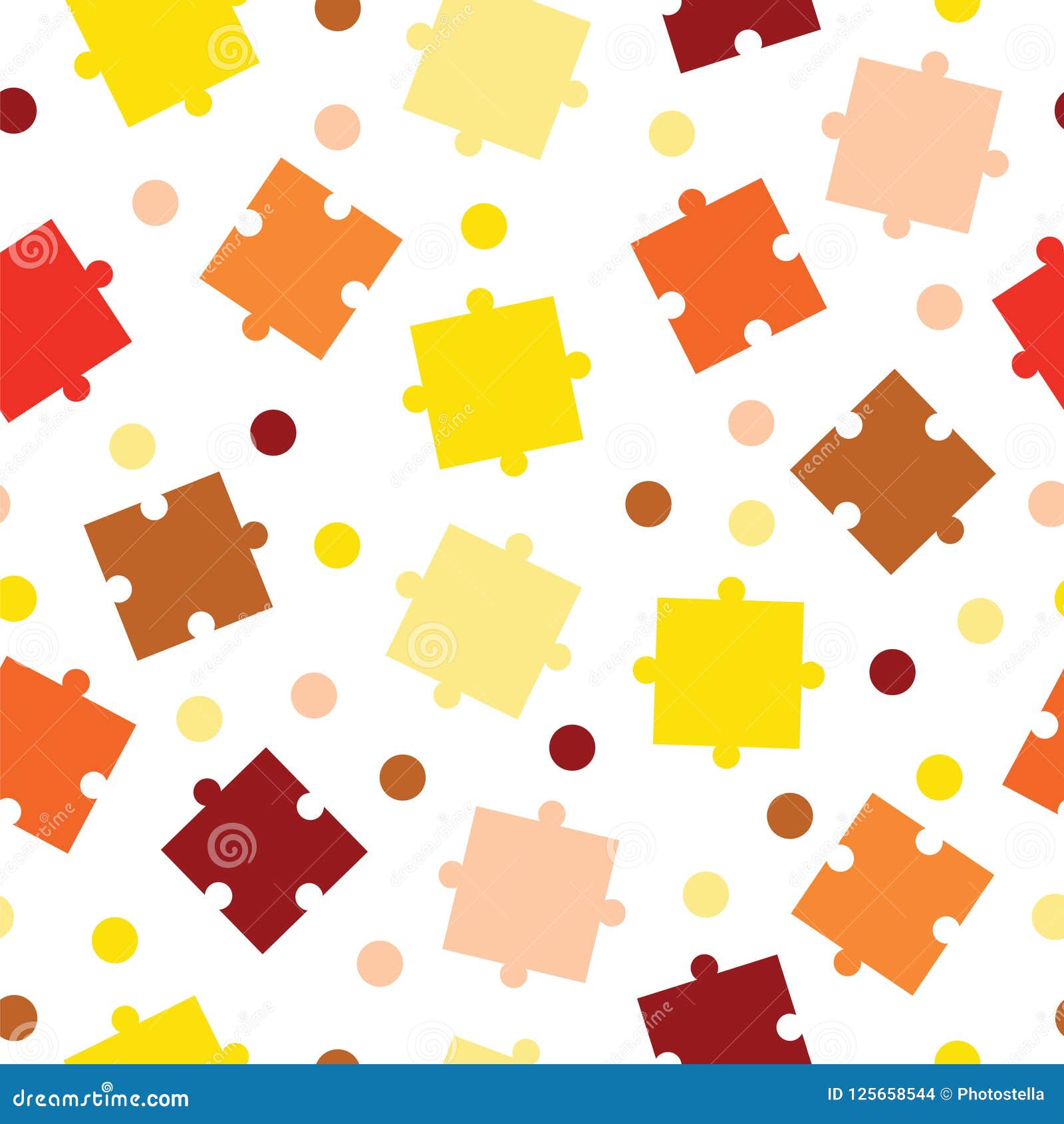 Seamless Tileable Pattern with Puzzle Pieces Vector Stock Vector ...