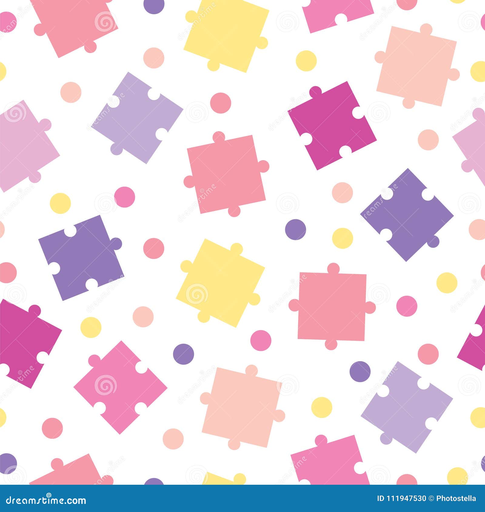 Seamless Tileable Pattern with Puzzle Pieces Vector Stock Vector ... Seamless Tileable Pattern with Puzzle Pieces Vector Stock Vector ...