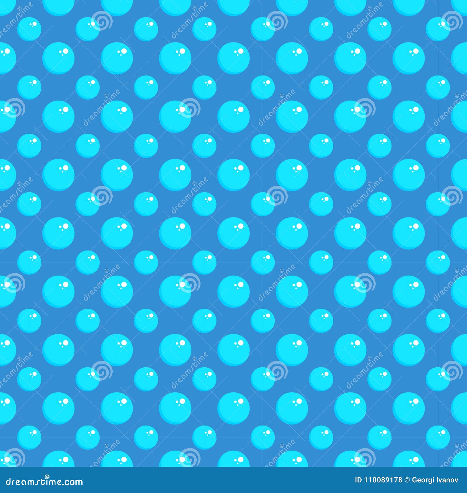 Seamless/Tileable Simple Blue Bubbles Pattern Stock Vector ...