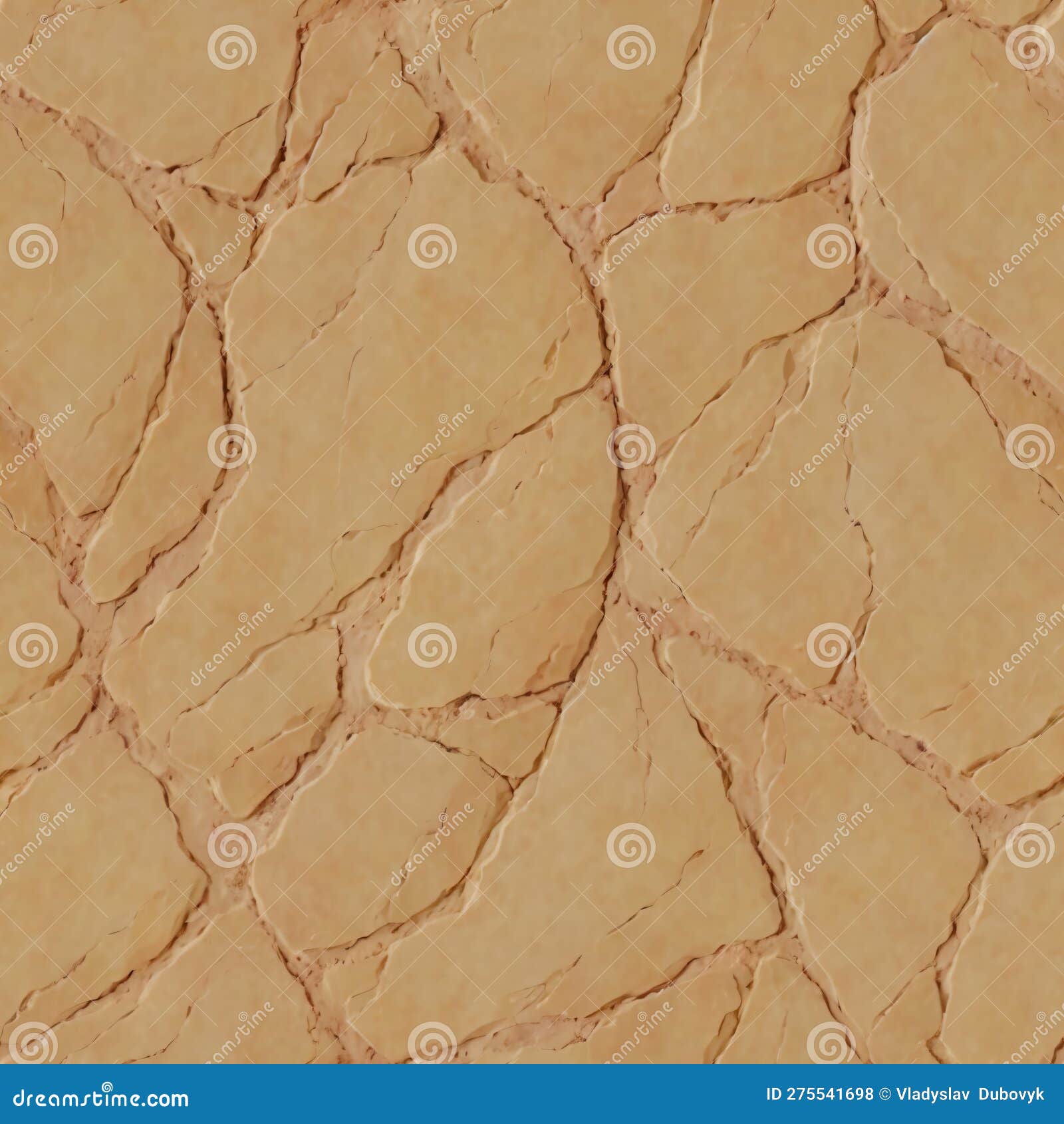 Seamless Tileable Texture of Cracked Beige Stone. High Resolution Stock ...