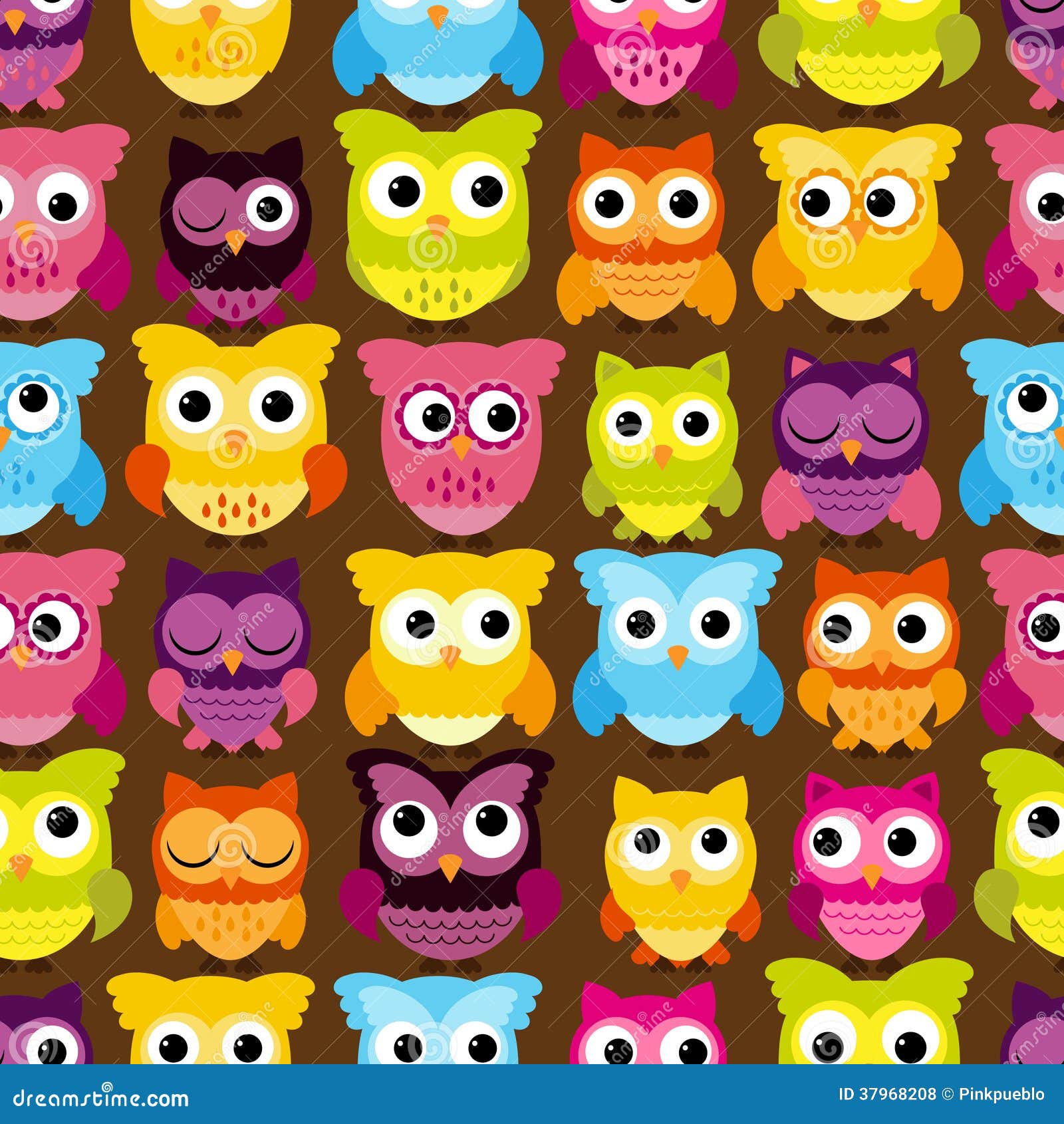 Seamless and Tileable Vector Owl Background Pattern Stock Vector ...