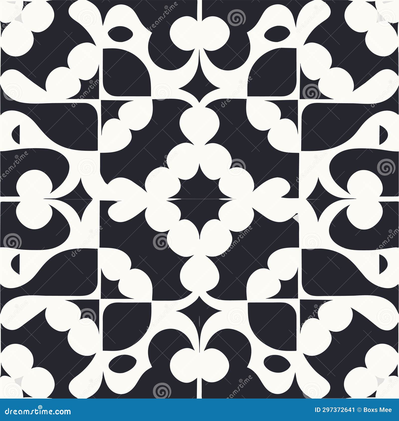 Seamless Tileable Vector Pattern in Geometric Ornamental Style ...