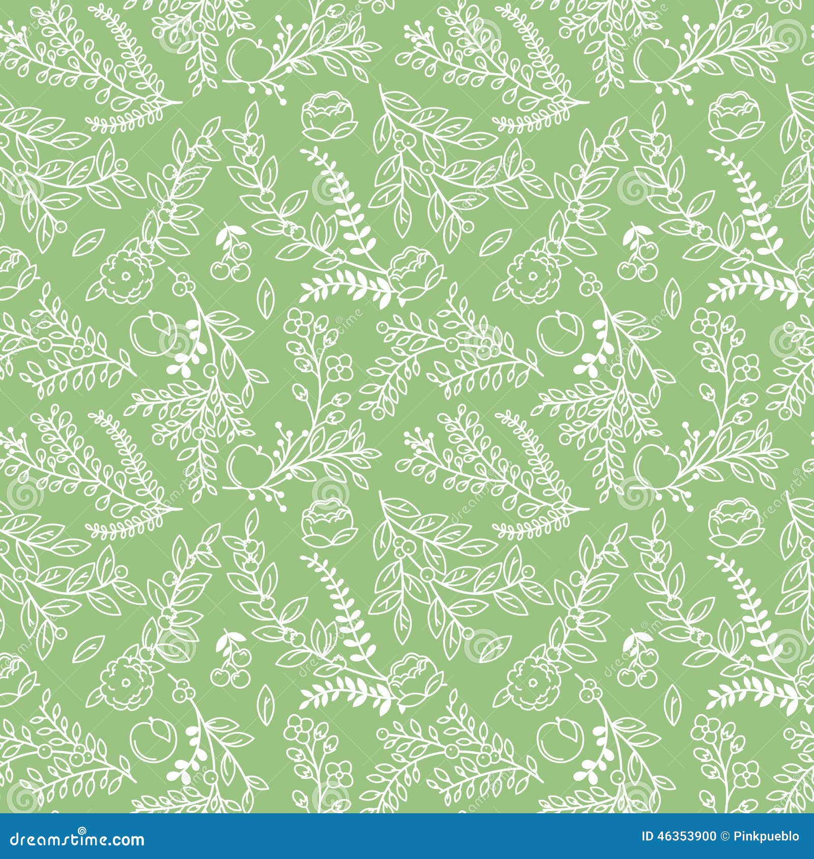 Seamless Tileable Vintage Floral Background Pattern Stock Vector ...