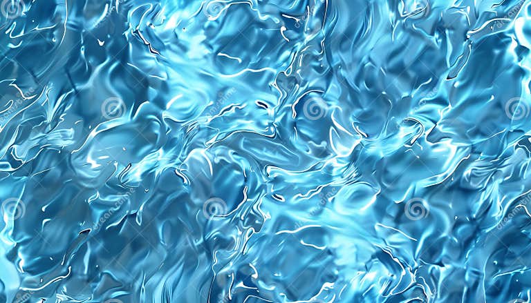 Seamless, Tileable Water Texture with a Vivid Blue Pattern, Ideal for ...