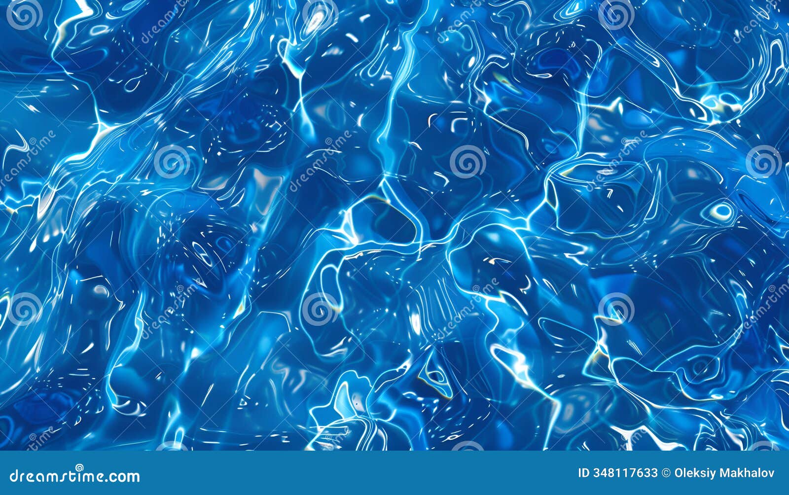 Seamless, Tileable Water Texture with a Vivid Blue Pattern, Ideal for ...