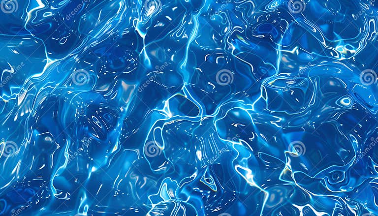 Seamless, Tileable Water Texture with a Vivid Blue Pattern, Ideal for ...