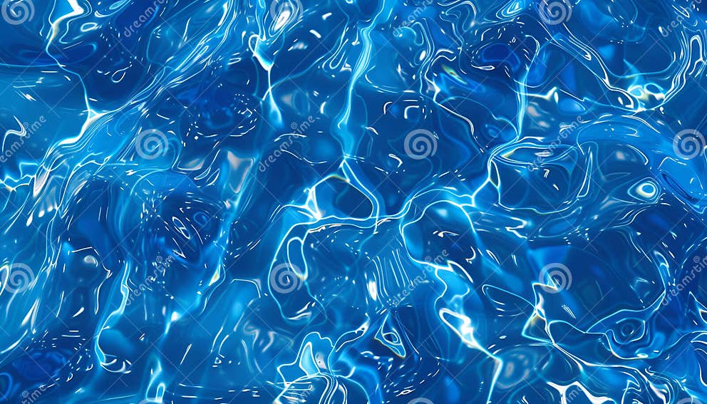 Seamless, Tileable Water Texture with a Vivid Blue Pattern, Ideal for ...