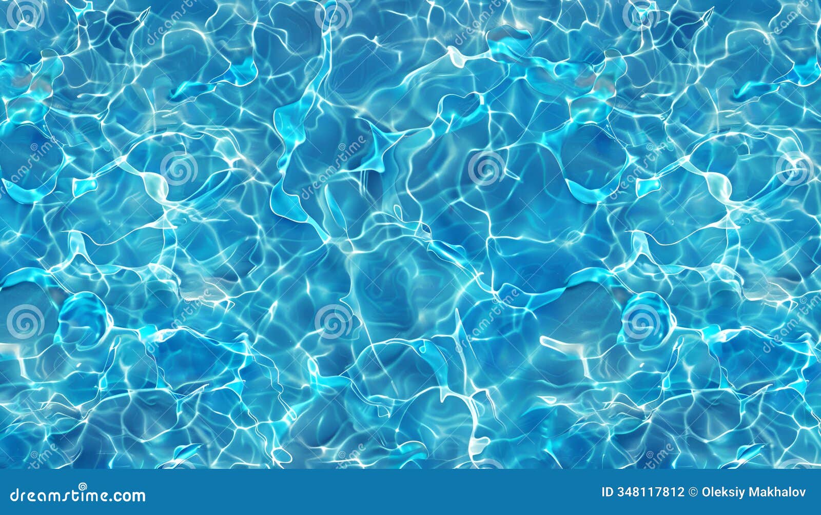 Seamless, Tileable Water Texture with a Vivid Blue Pattern, Ideal for ...