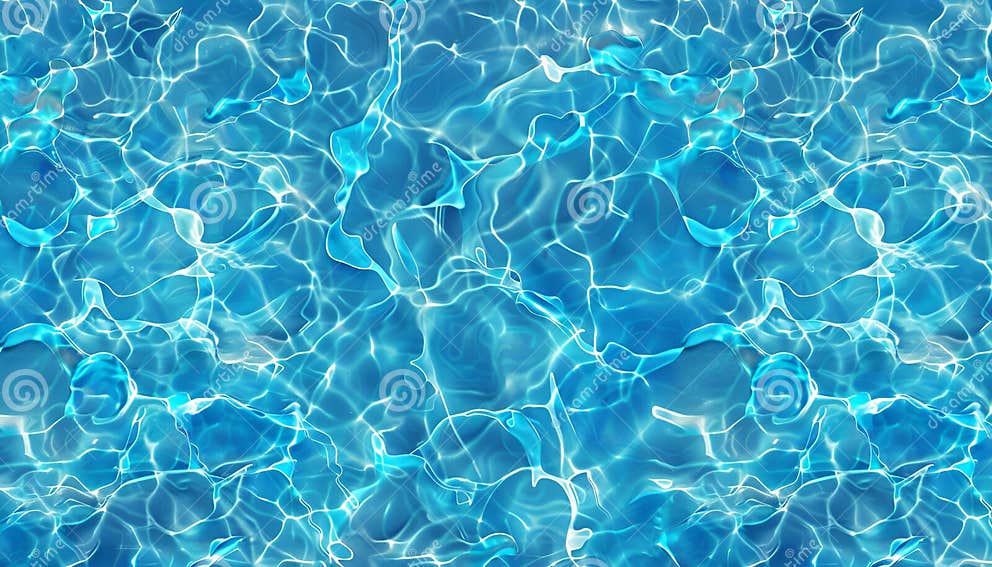 Seamless, Tileable Water Texture with a Vivid Blue Pattern, Ideal for ...