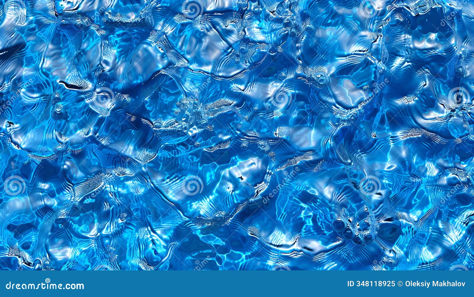 Seamless, Tileable Water Texture with a Vivid Blue Pattern, Ideal for ...