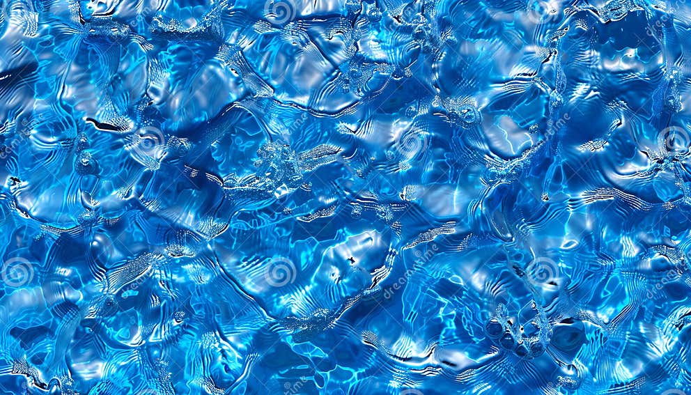 Seamless, Tileable Water Texture with a Vivid Blue Pattern, Ideal for ...