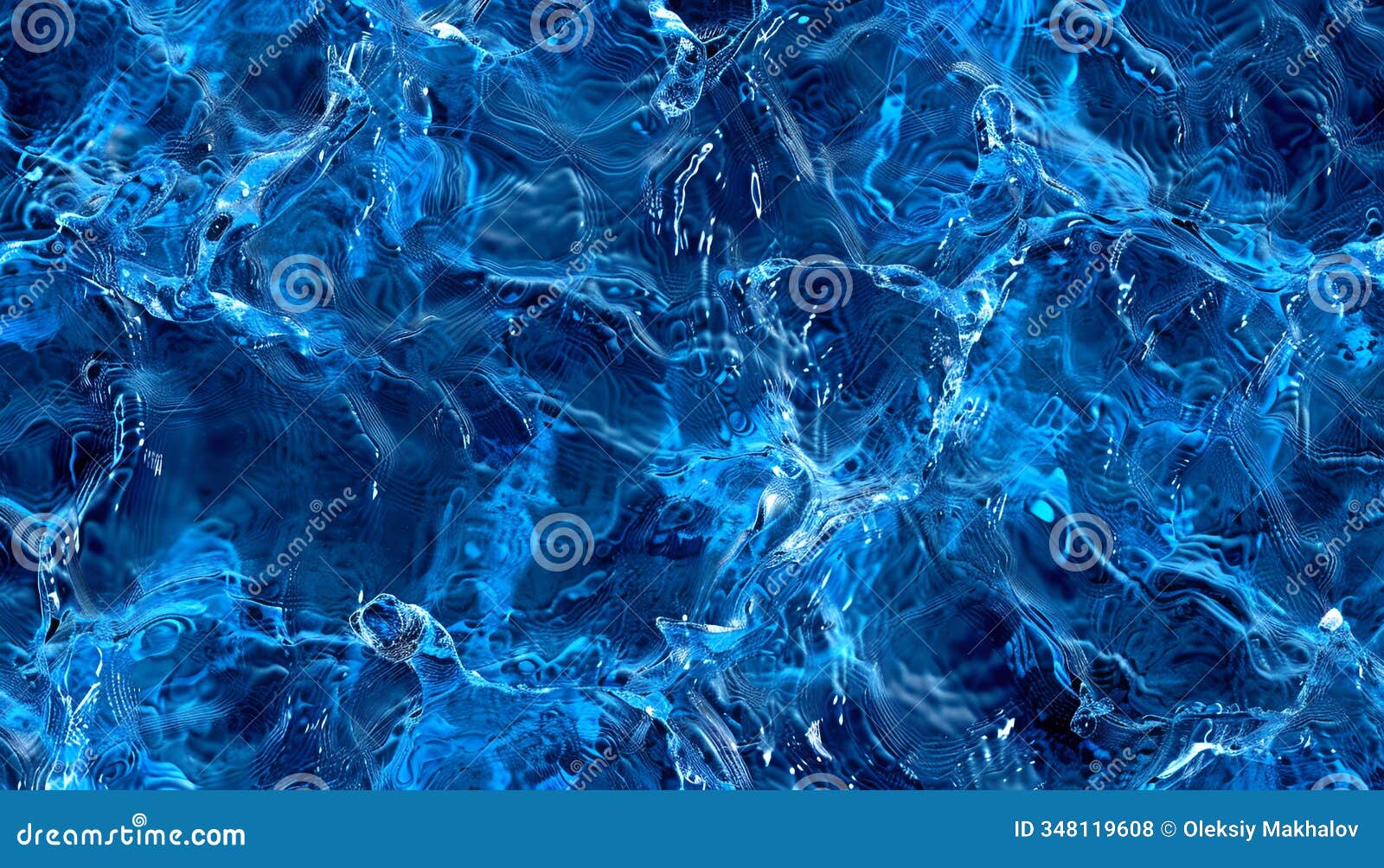 Seamless, Tileable Water Texture with a Vivid Blue Pattern, Ideal for ...
