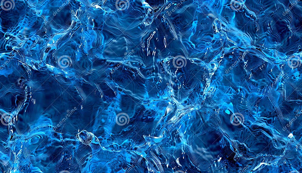 Seamless, Tileable Water Texture with a Vivid Blue Pattern, Ideal for ...