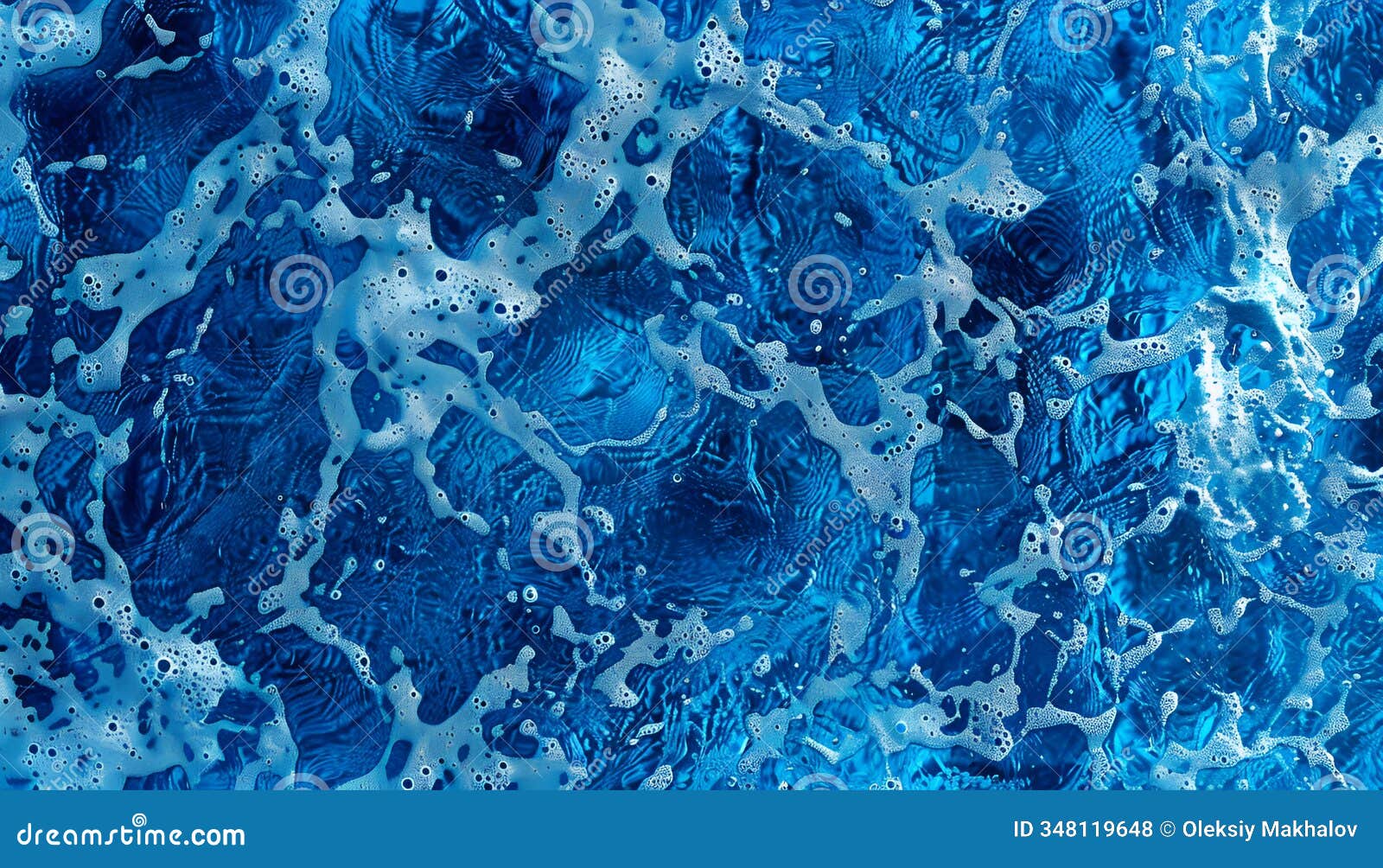 Seamless, Tileable Water Texture with a Vivid Blue Pattern, Ideal for ...