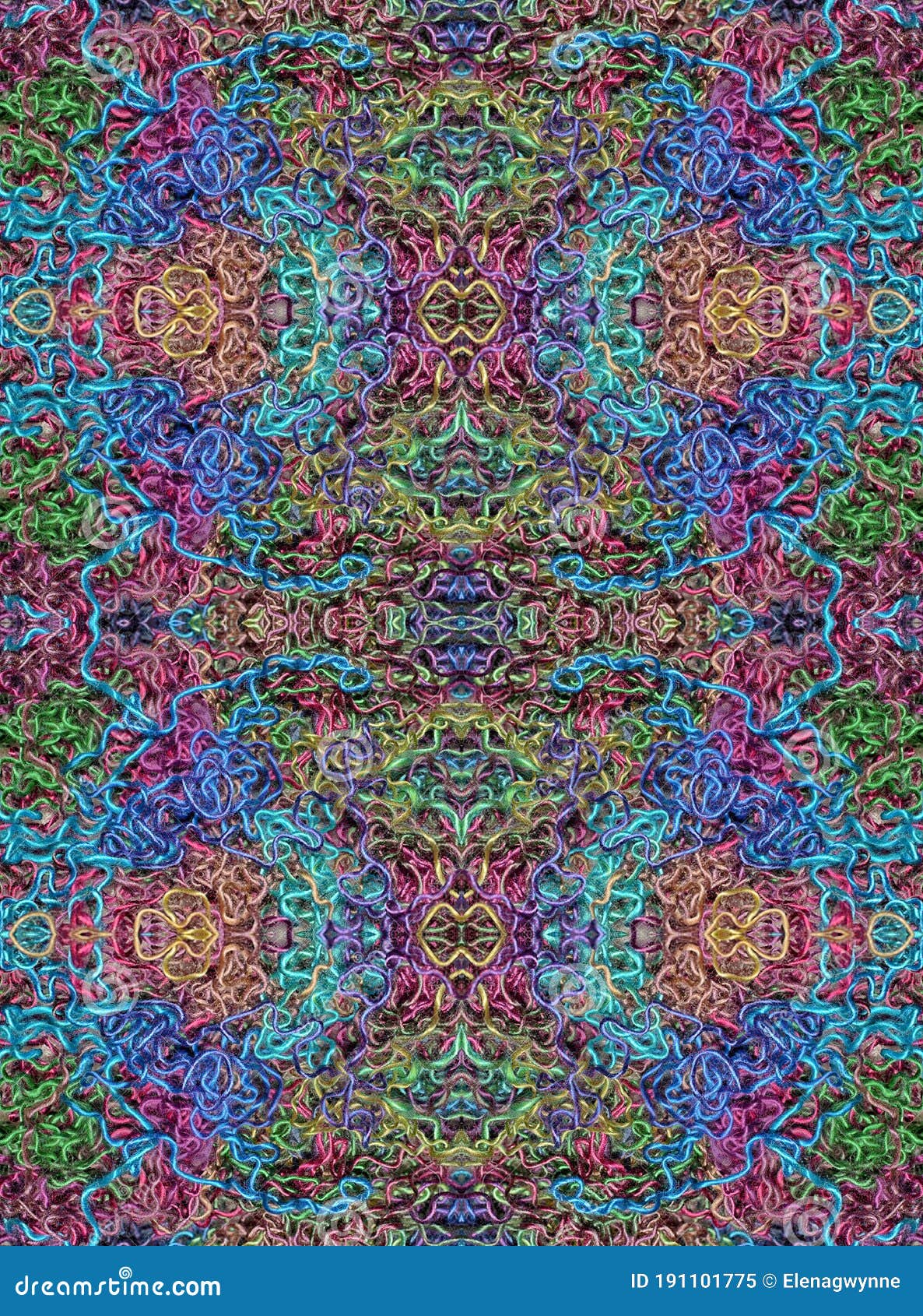 Seamless Tiled Background of Multicolored Tangled Yarn Stock ...