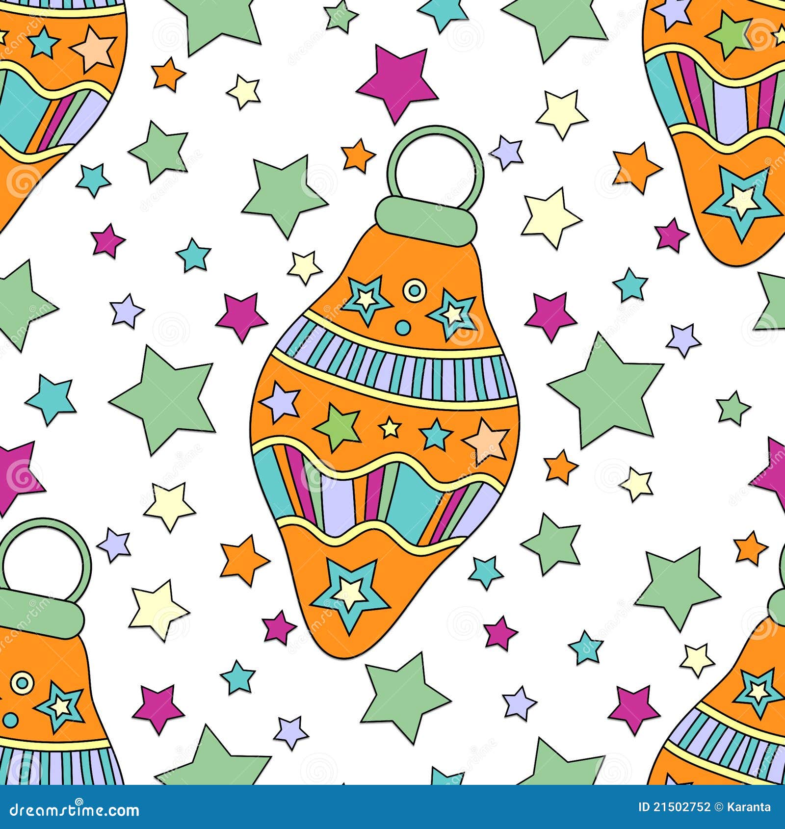 Seamless Tiling Christmas Texture with Baubles Stock Illustration ...