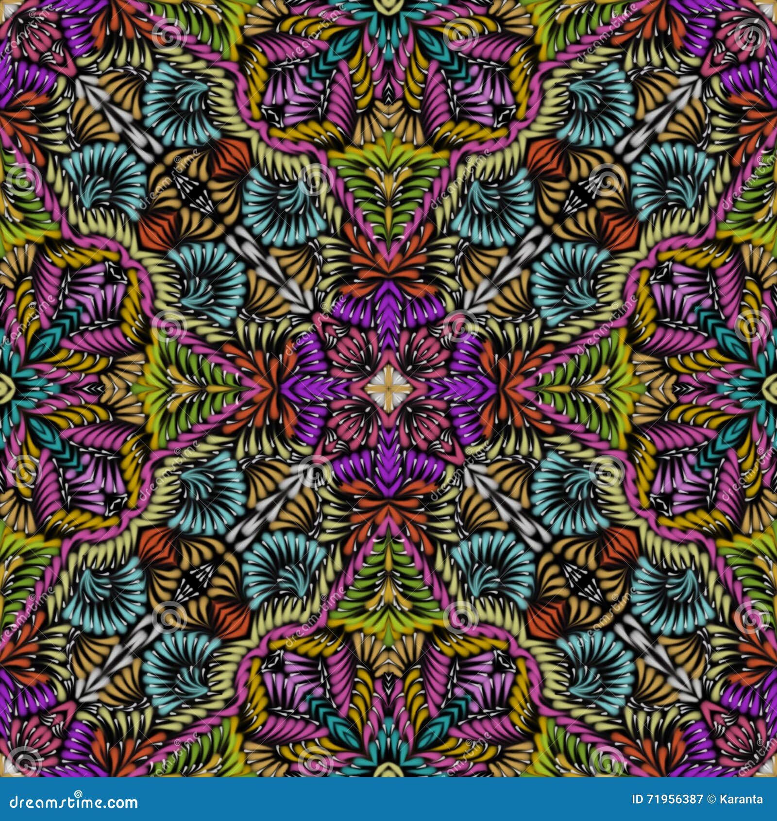 Seamless Tiling Colorful Texture Stock Illustration - Illustration of ...