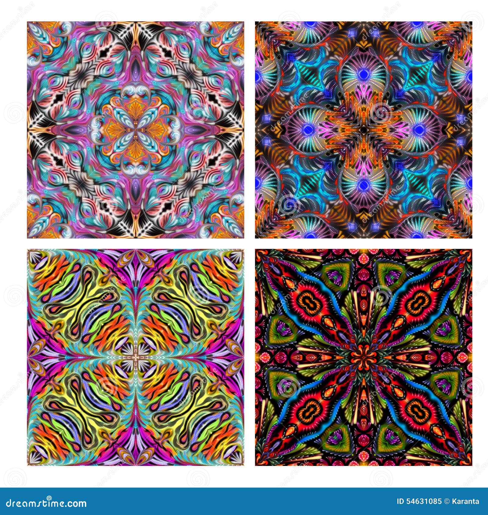 Seamless Tiling Ornamental Textures Stock Illustration - Illustration ...