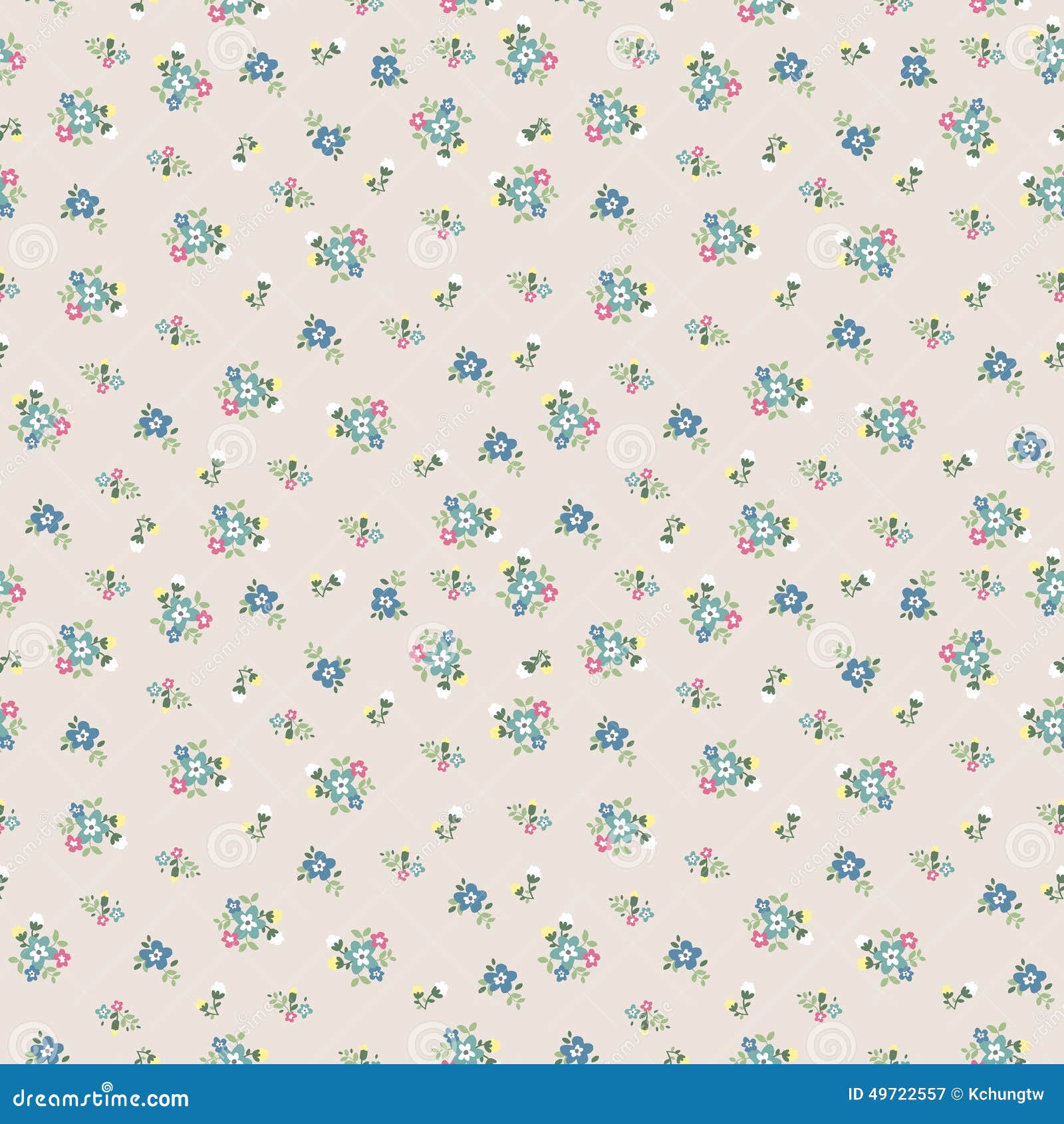 Seamless Tiny Cute Flower Pattern Stock Vector - Illustration of ...