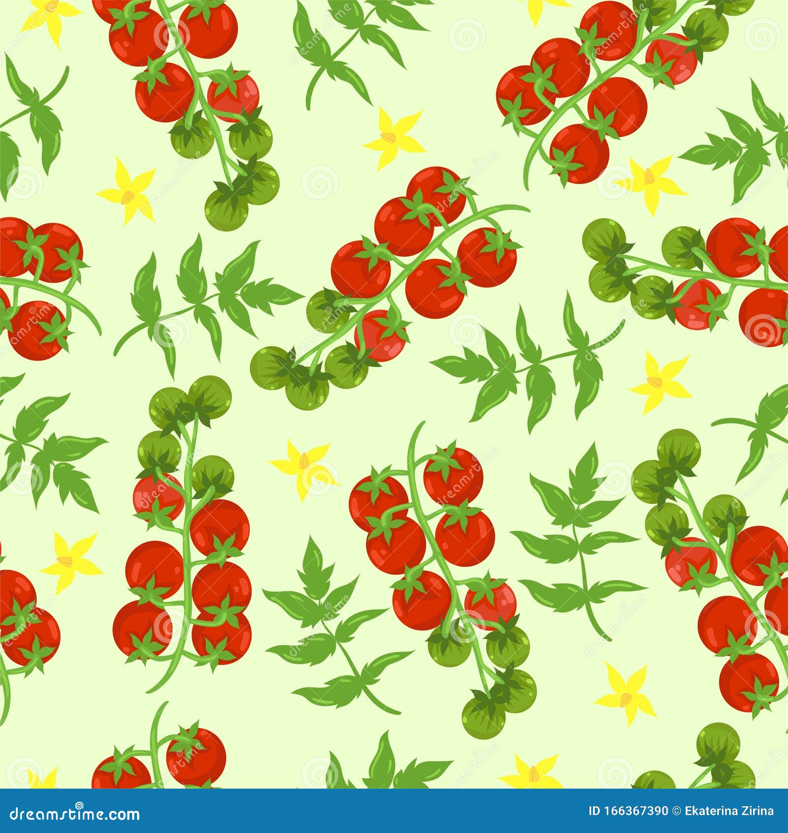 Seamless Tomato Pattern. Vegetable Print. Vector Graphics Stock ...
