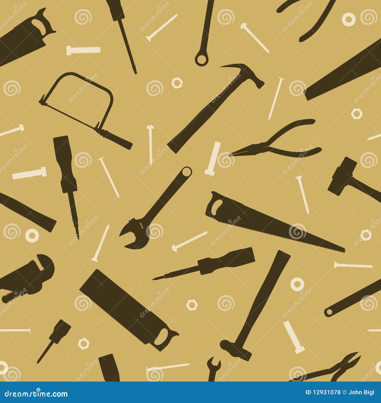 Seamless Tool Pattern Vector Illustration | CartoonDealer.com #19009364