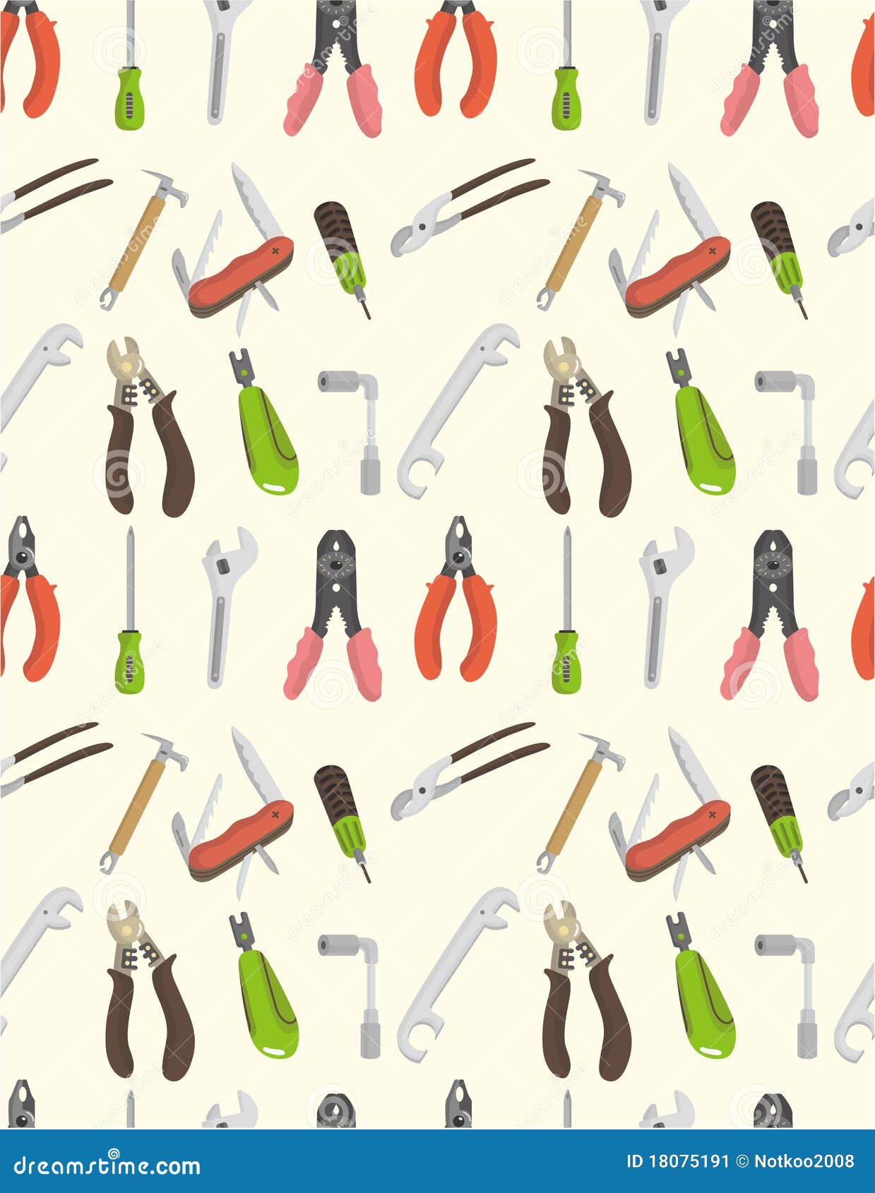 Seamless Tool Pattern Vector Illustration | CartoonDealer.com #19009364