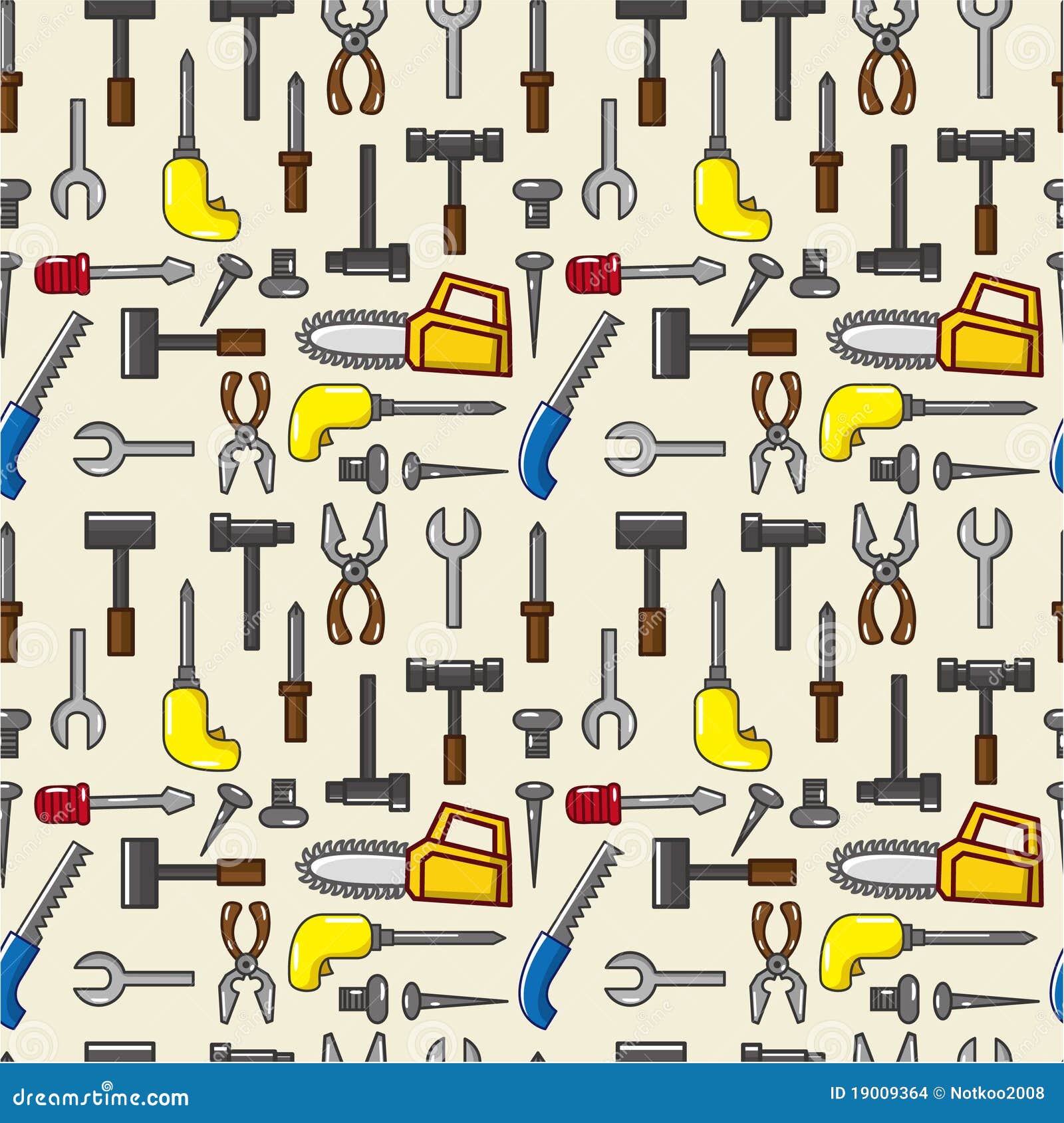 Seamless Tool Pattern Stock Images Image 19009364