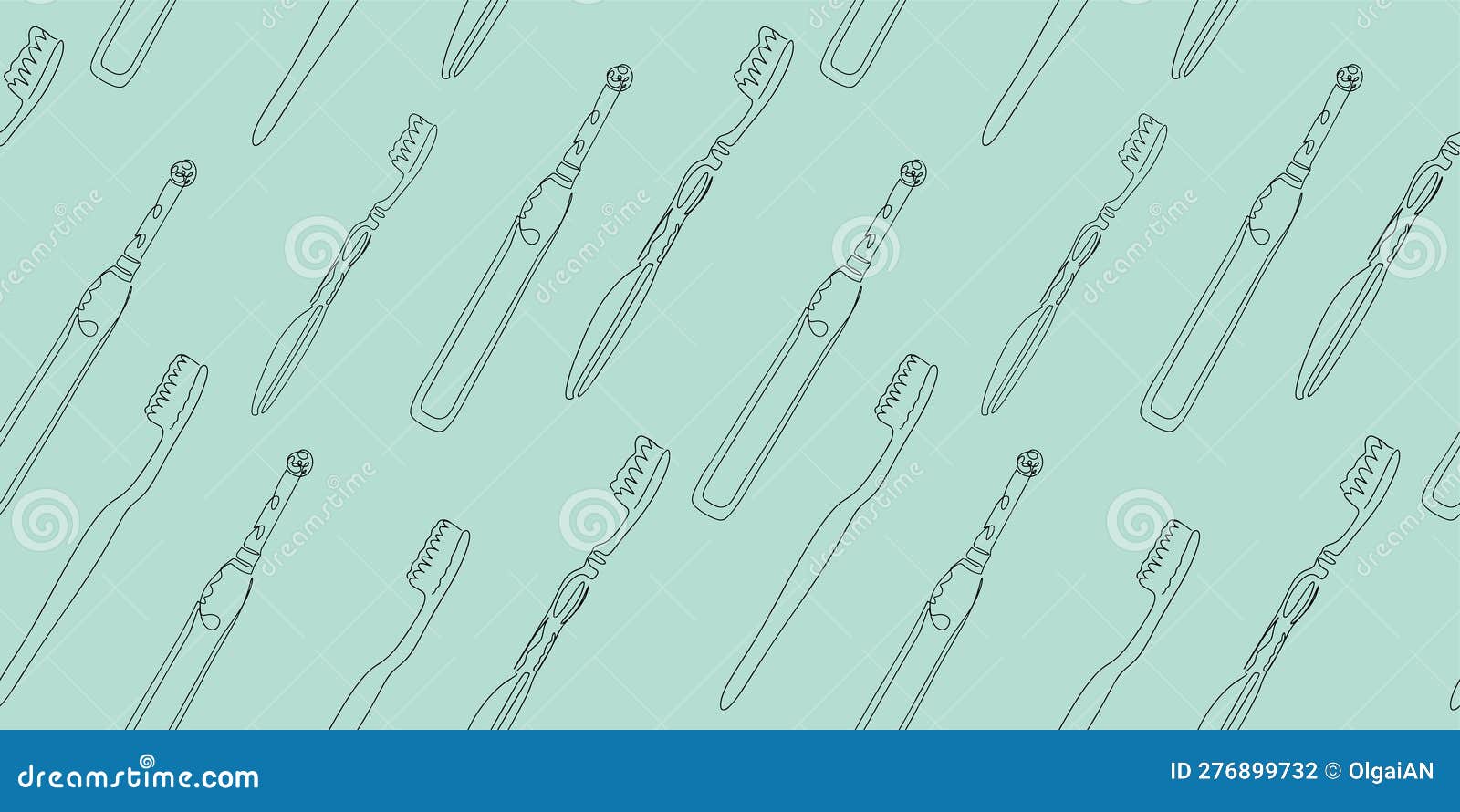Seamless Toothbrush Pattern . Vector Illustration Stock Vector ...