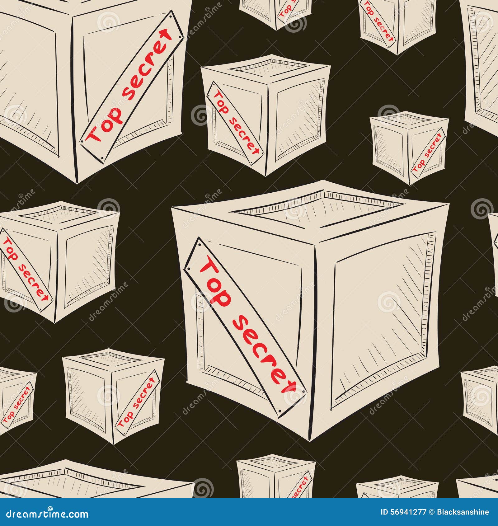 Seamless top secret stock vector. Illustration of packed - 56941277