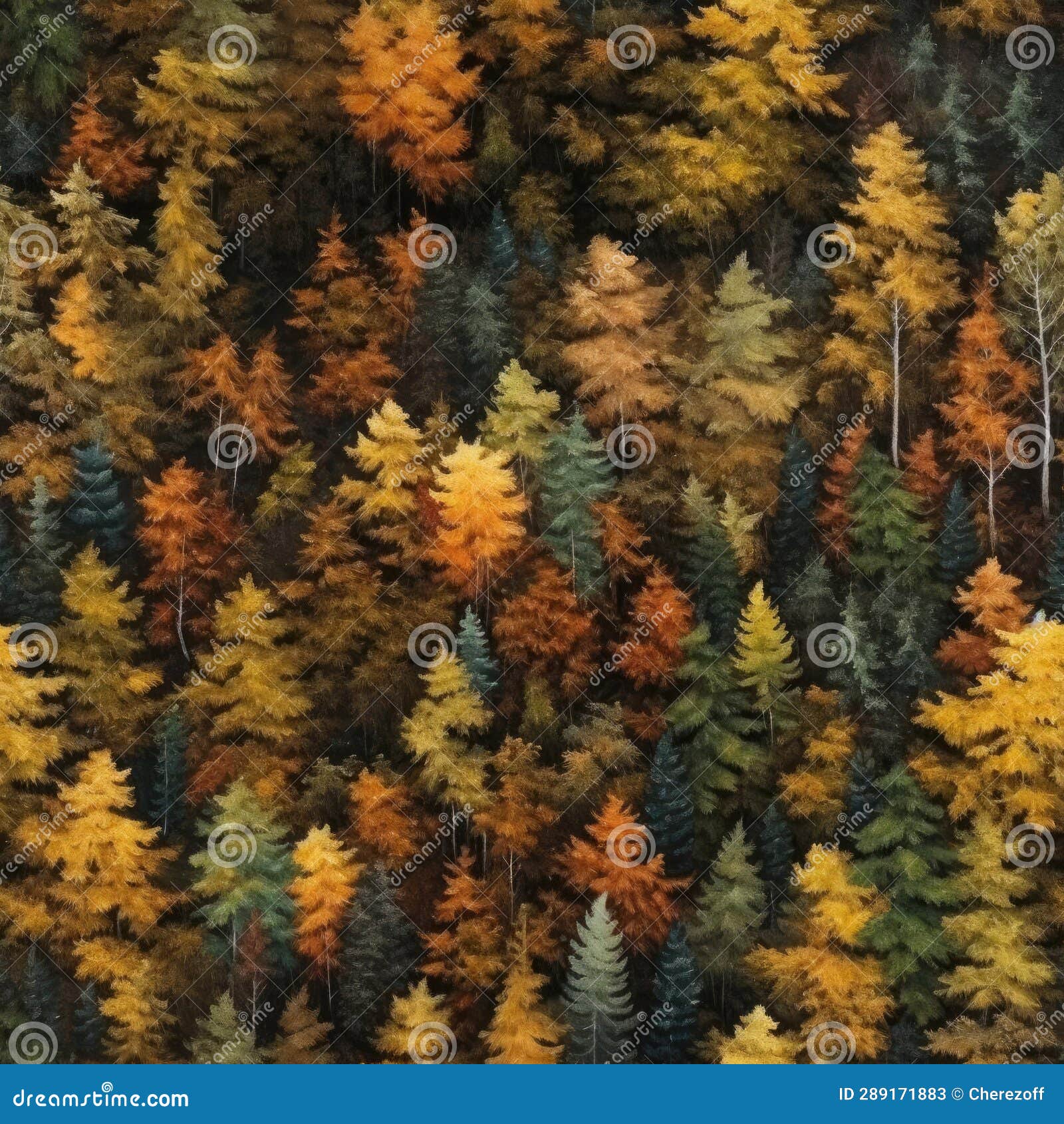 Seamless. Top View of the Autumn Forest Stock Illustration ...