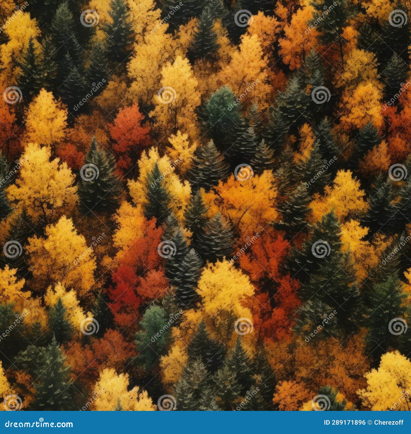 Seamless. Top View of the Autumn Forest Stock Illustration ...