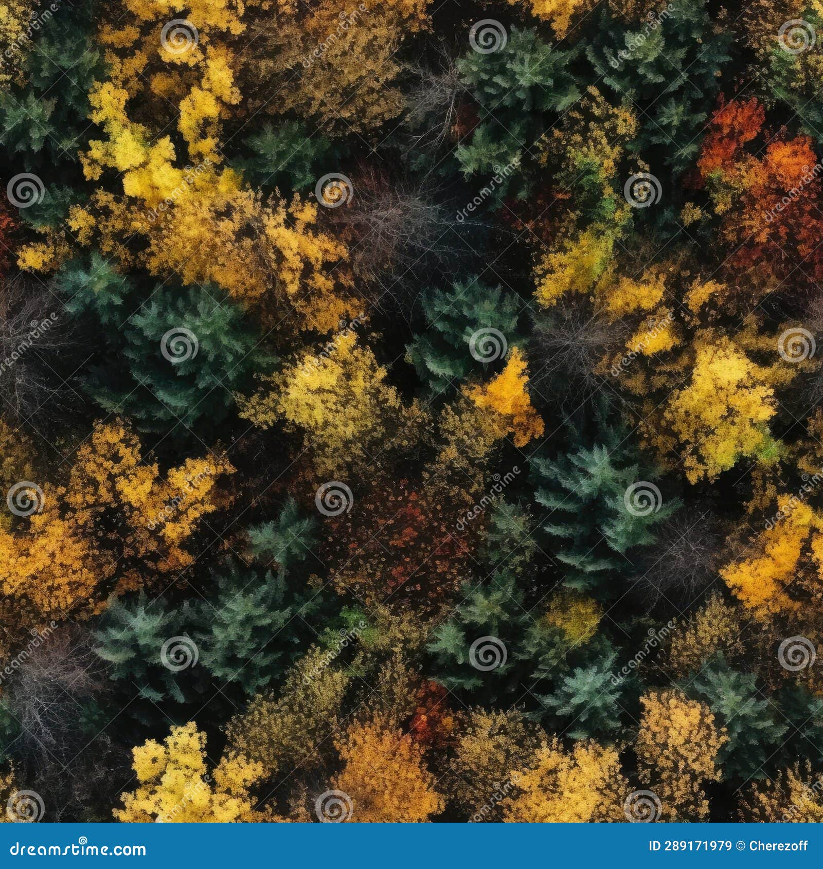 Seamless. Top View of the Autumn Forest Stock Illustration ...