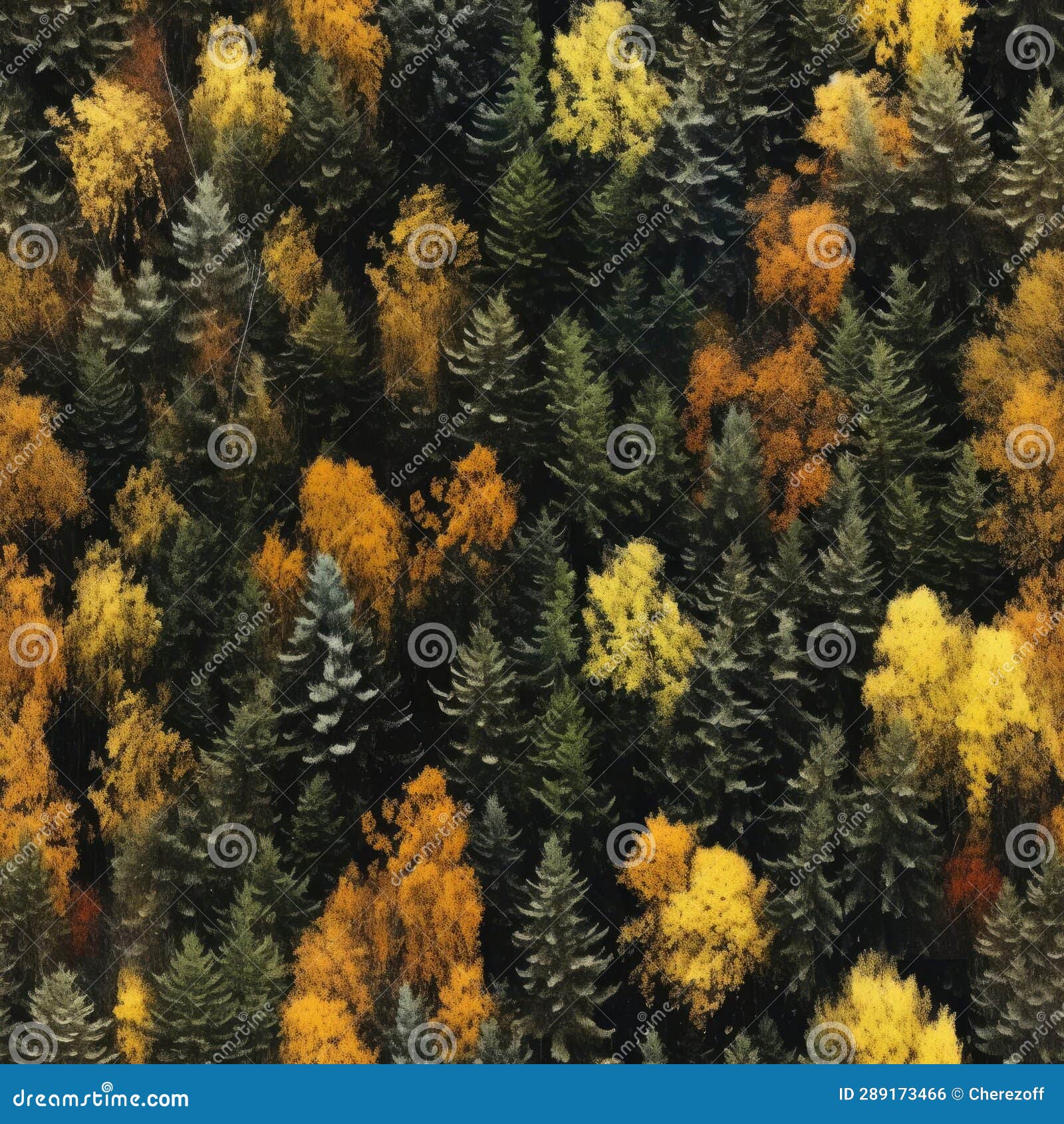 Seamless. Top View of the Autumn Forest Stock Illustration ...