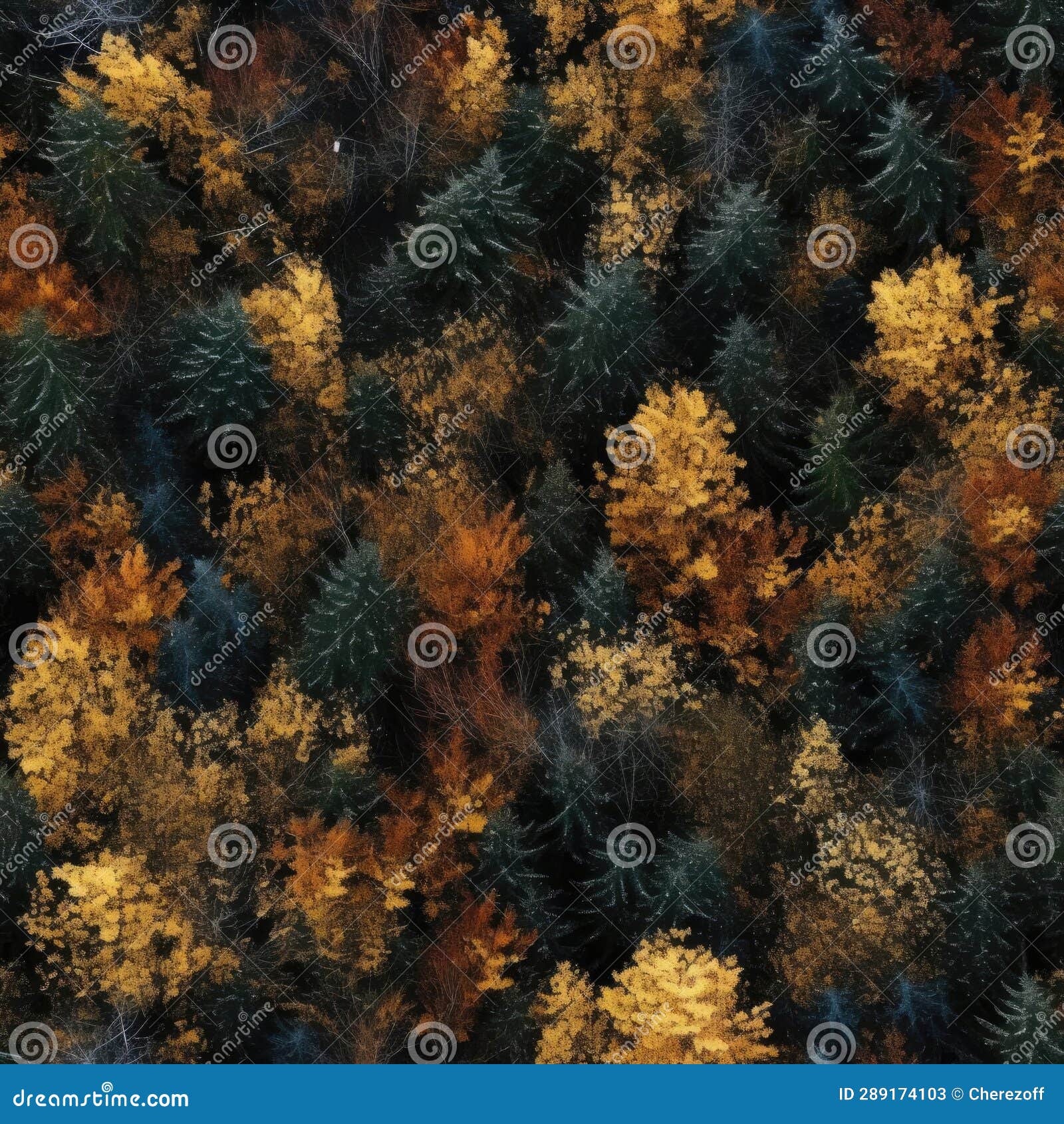 Seamless. Top View of the Autumn Forest Stock Image - Image of texture ...