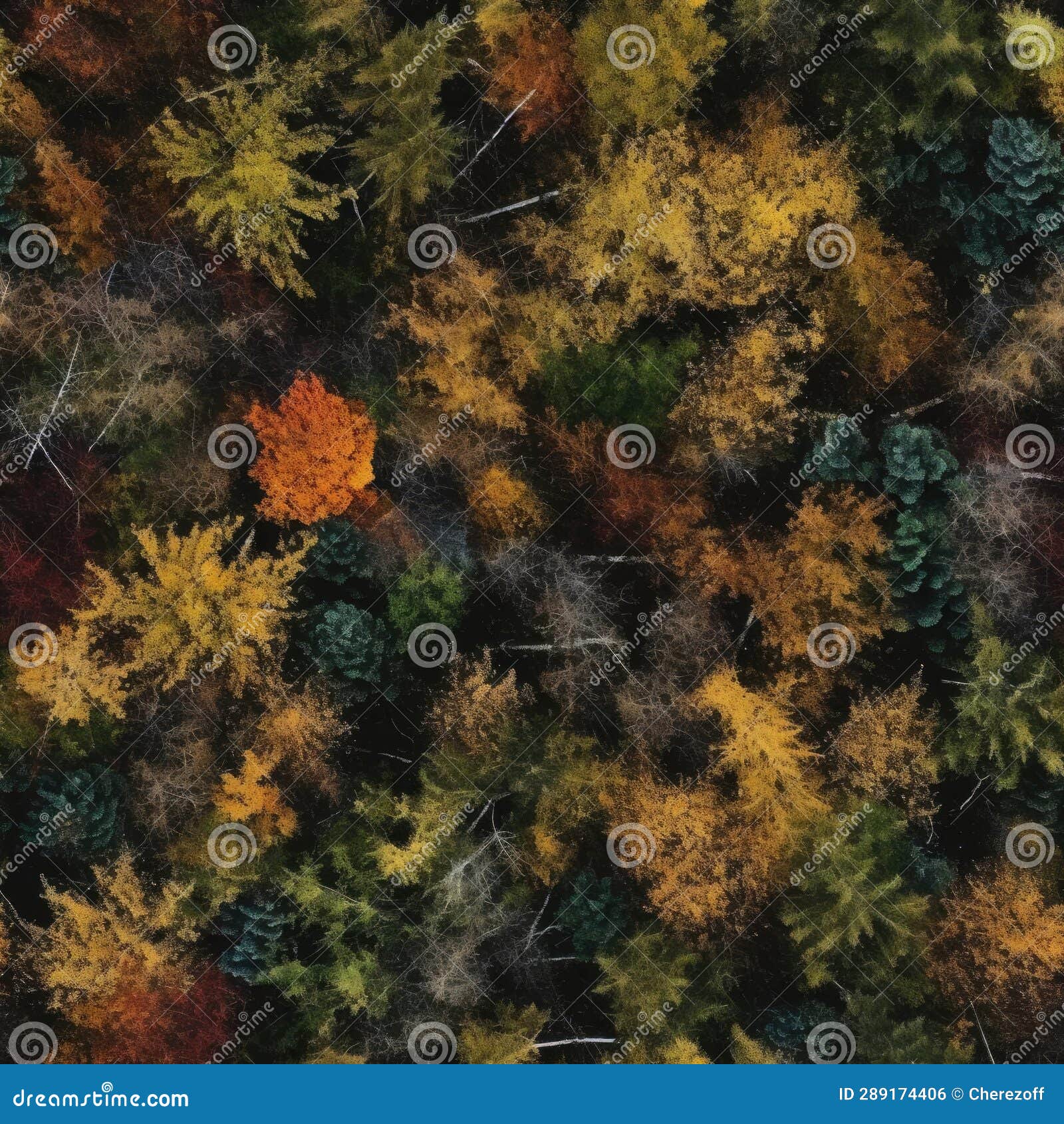 Seamless. Top View of the Autumn Forest Stock Illustration ...