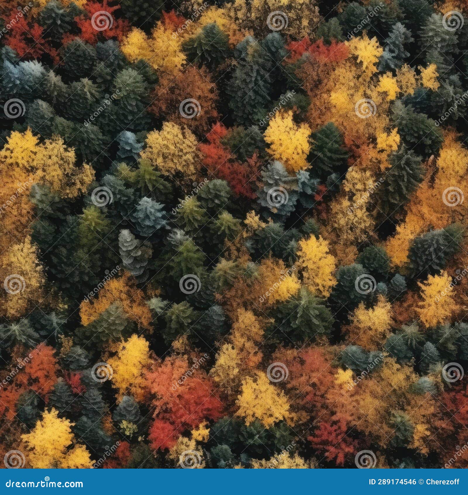 Seamless. Top View of the Autumn Forest Stock Illustration ...
