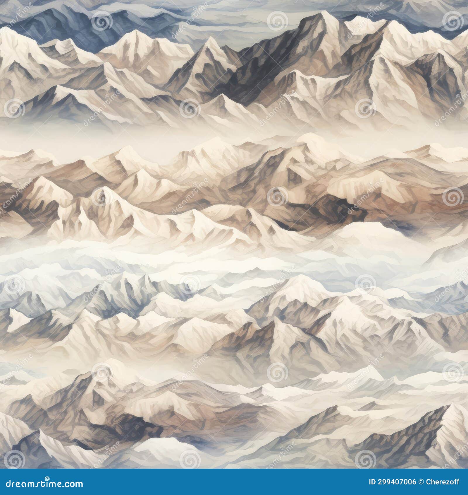 Seamless, Top View of Mountain Ranges Stock Photo - Image of shape ...