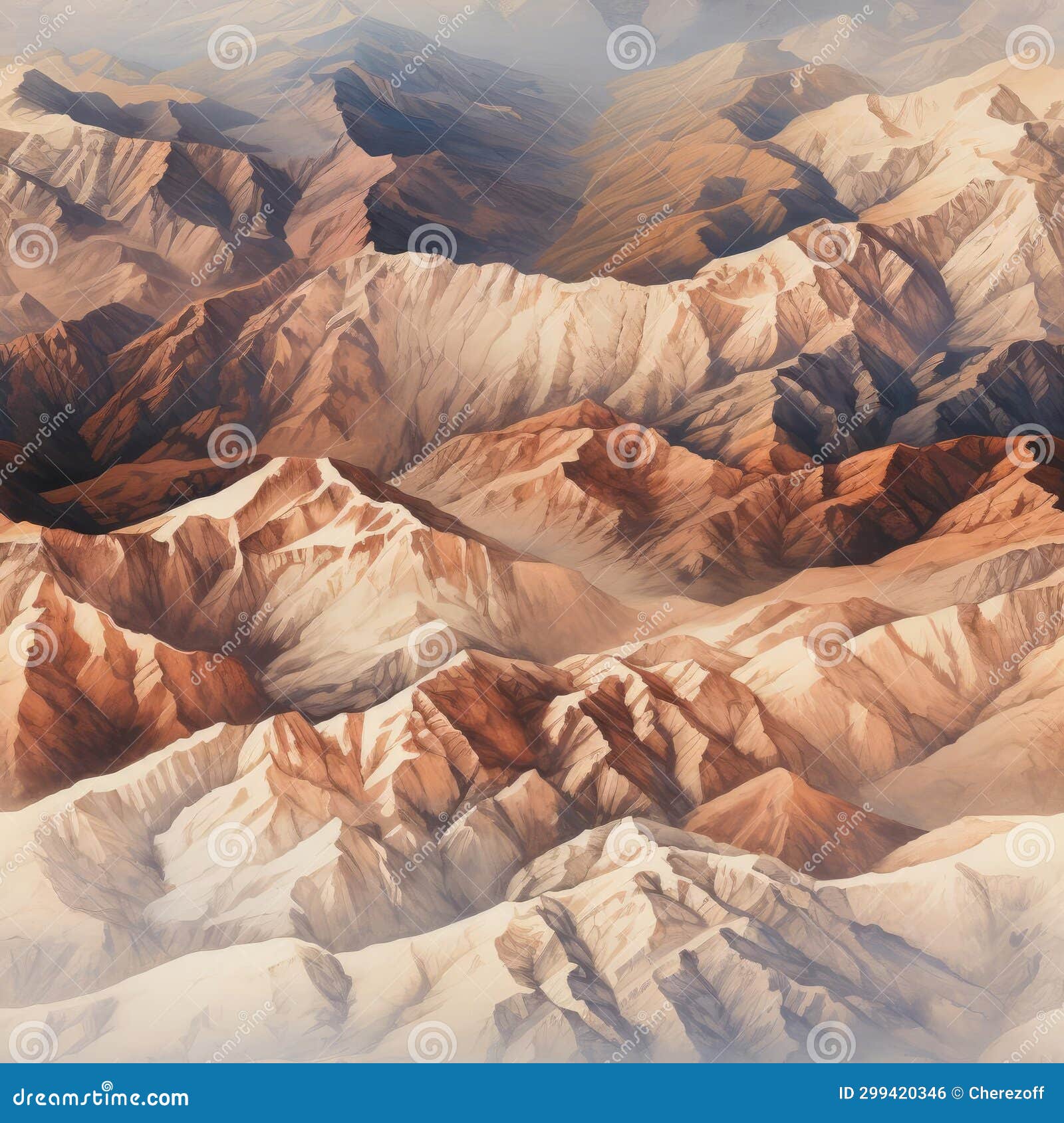 Seamless, Top View of Mountain Ranges Stock Photo - Image of tourism ...