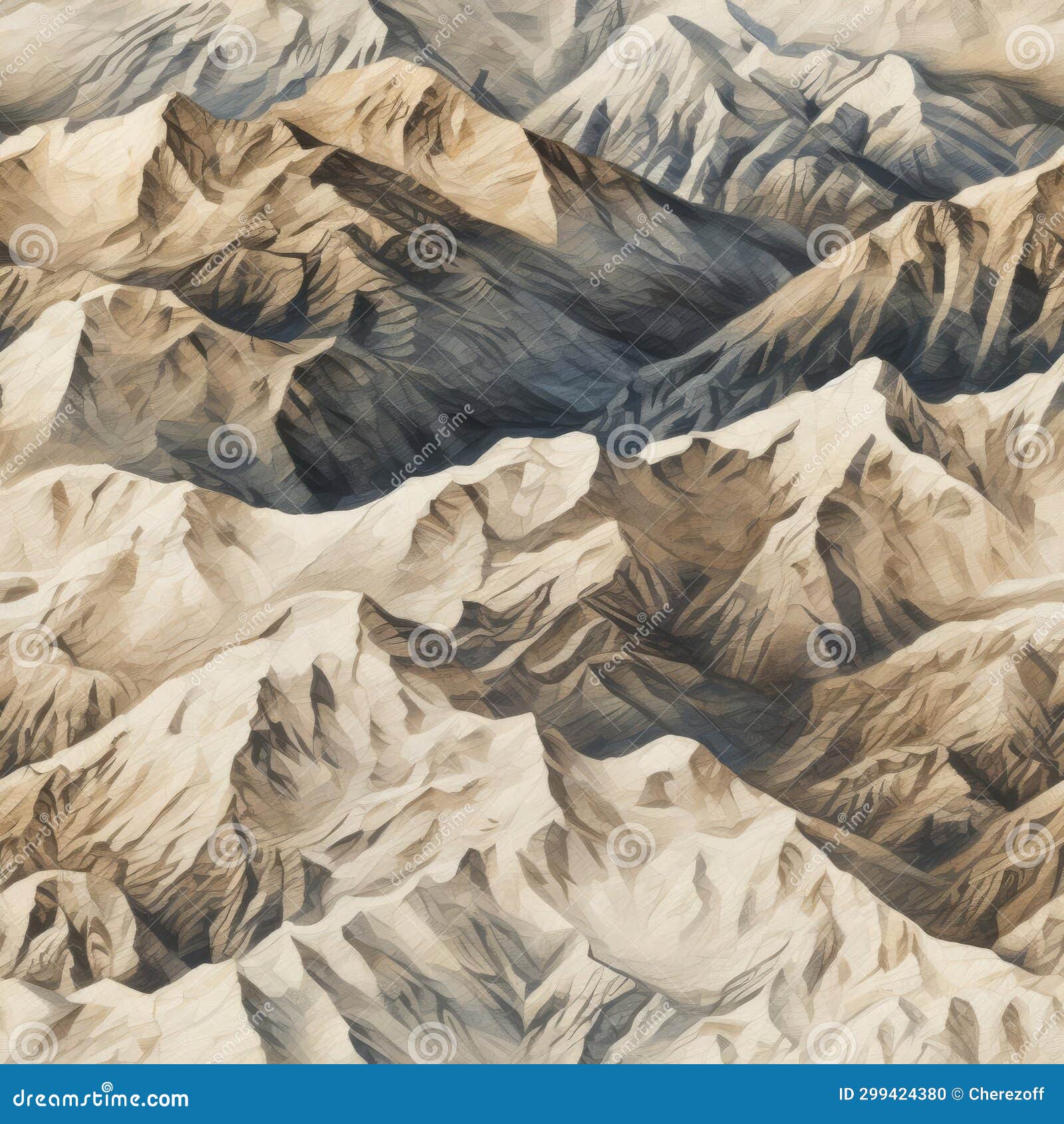 Seamless, Top View of Mountain Ranges Stock Photo - Image of panoramic ...