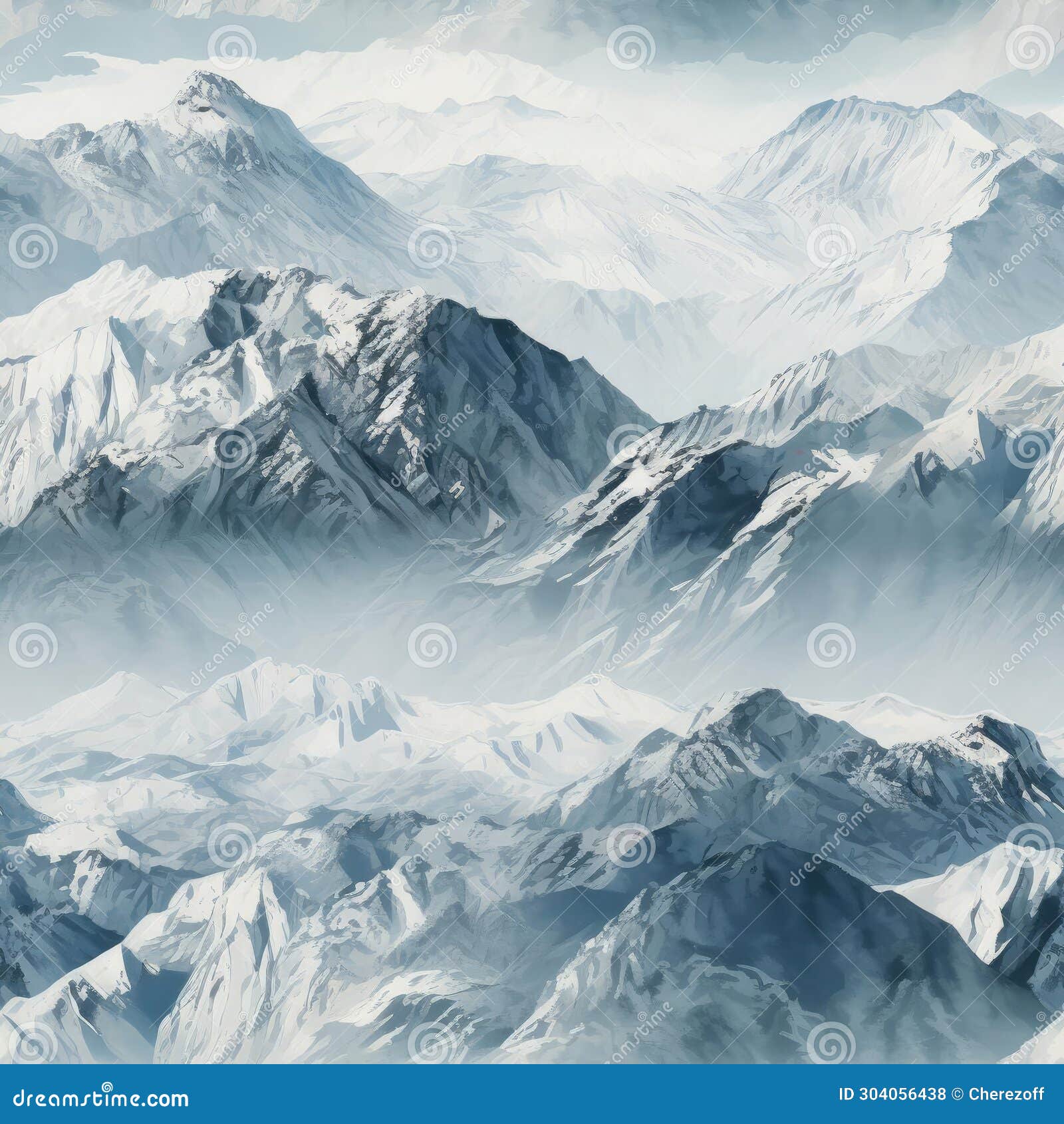 Seamless, Top View of Mountain Ranges Stock Photo - Image of cartoon ...