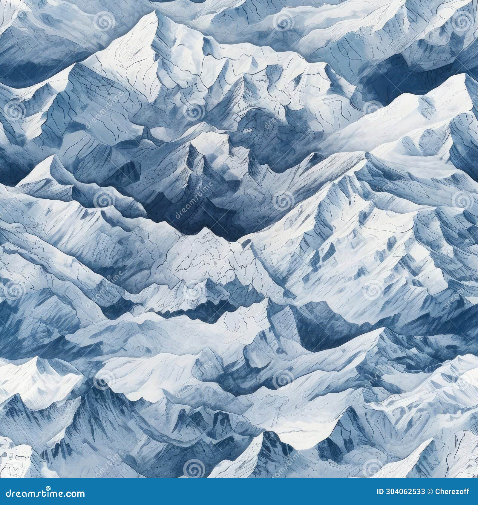 Seamless, Top View of Mountain Ranges Stock Image - Image of silhouette ...