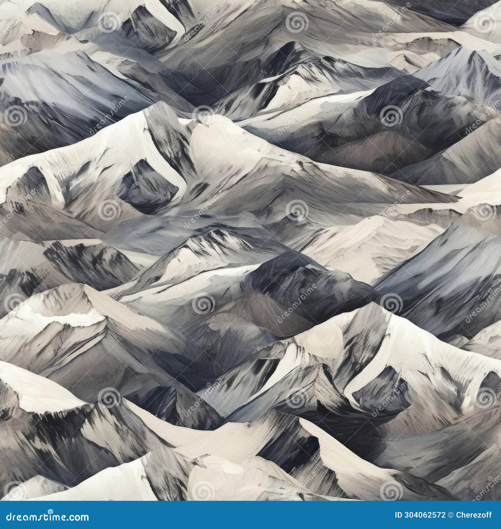 Seamless, Top View of Mountain Ranges Stock Photo - Image of cartoon ...