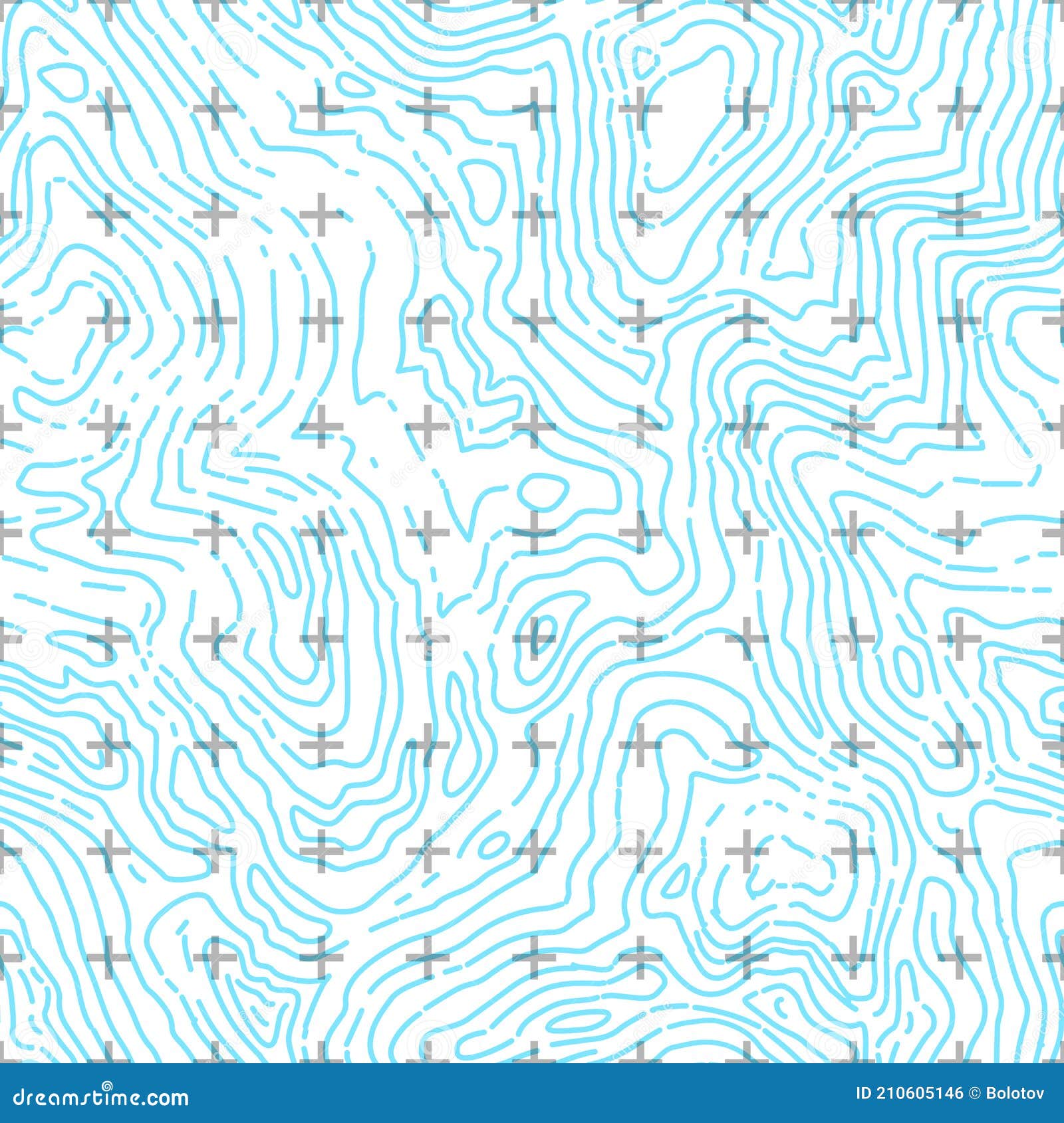 Seamless Topographic Contour Map Pattern. Vector Seamless Background ...